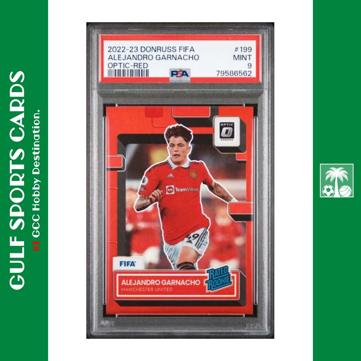 2022 - 23 Donruss Optic FIFA Alejandro Garnacho Optic Red Rated Rookie ...
