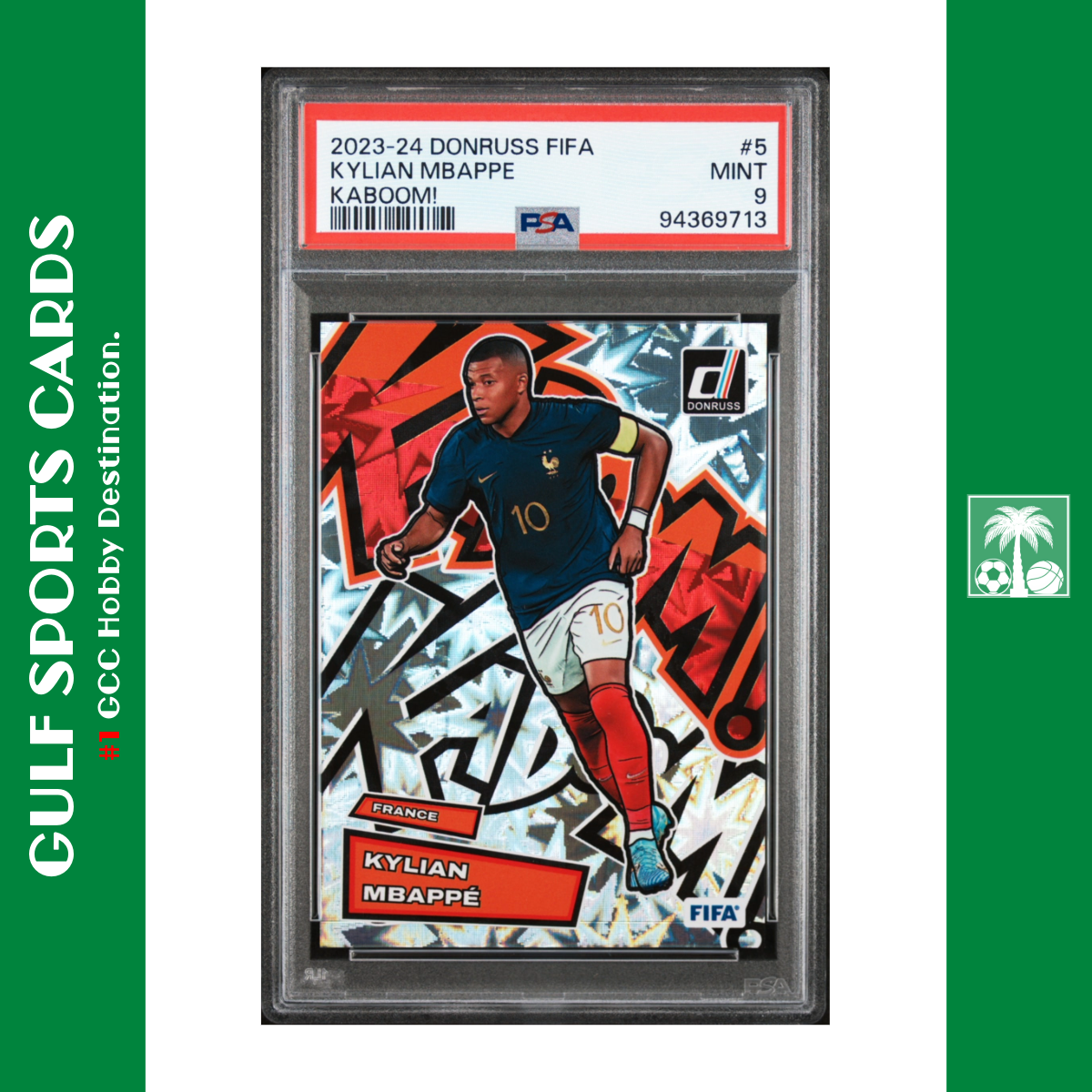 2023-24 Panini Donruss FIFA Kylian Mbappe Kaboom Case Hit SSP PSA 9 ...